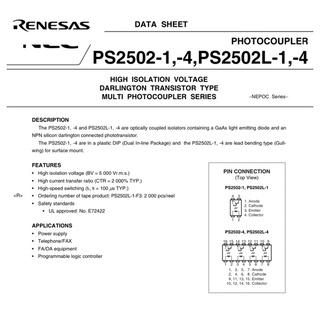 PS2502-4-A DC Input Darlington Output Quad Optocoupler, Through Hole, 16-Pin PDIP | Shopee Thailand