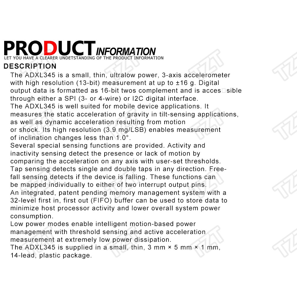 adxl 345 3 - axis โมดูลเซนเซอร์แรงโน้มถ่วงดิจิตอลสําหรับ arduino - meltsee.th - ThaiPick