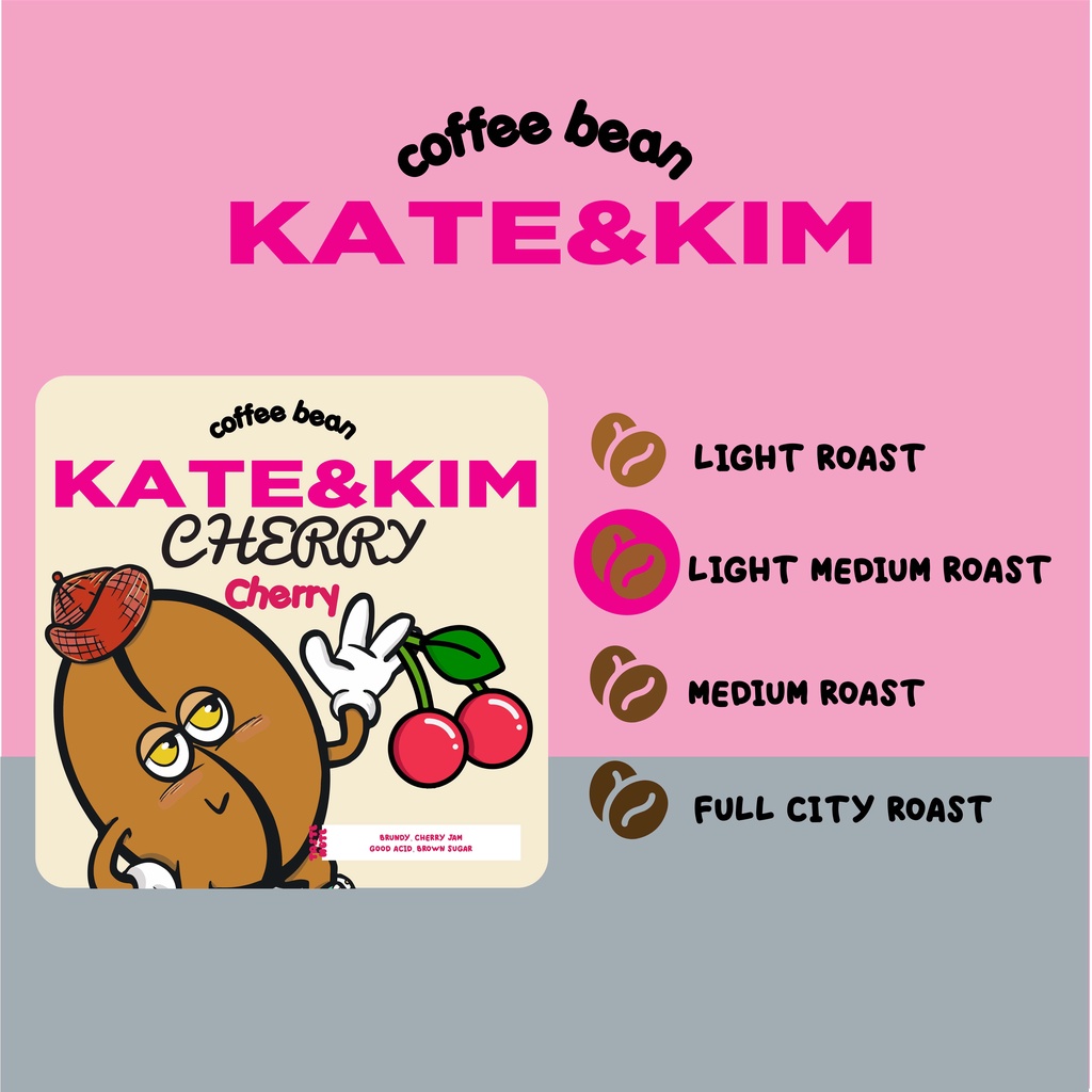 เมล็ดกาแฟคั่ว แต่งกลิ่น เชอร์รี่ (( Kate Kim )) Cherry Infused Blend ...