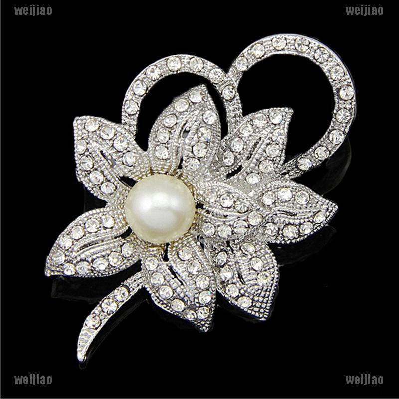 ☞Fashion☜New Charm Flower Crystal Brooches Pins Rhinestone Imitation ...