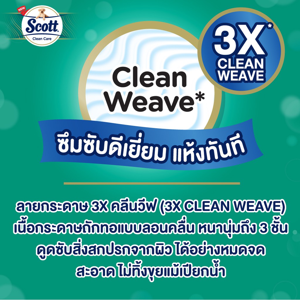 สก๊อตต์ คลีนแคร์ กระดาษชำระ หนา 3 ชั้น แพ็ก 328 ม้วน รวม 40 ม้วน SCOTT ...