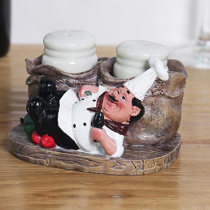 Resin Chef Pepper Bottle /Condiment Bottles Decoration Creative Crafts ...