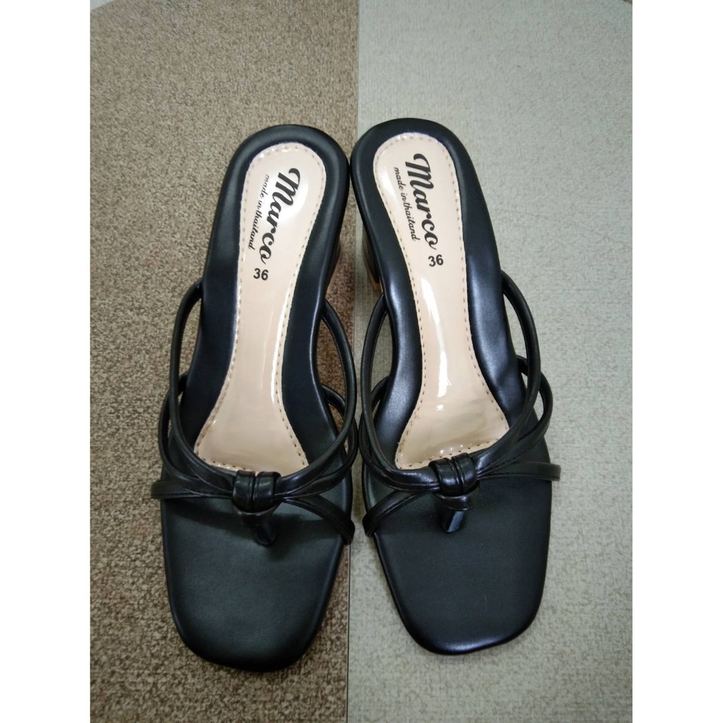 New item รองเท้าส้นสูงผู้หญิง แบรนด์ ᗰᗩᖇᑕO รุ่น A1027 ทรงสวย ลวดลายแปลก ...