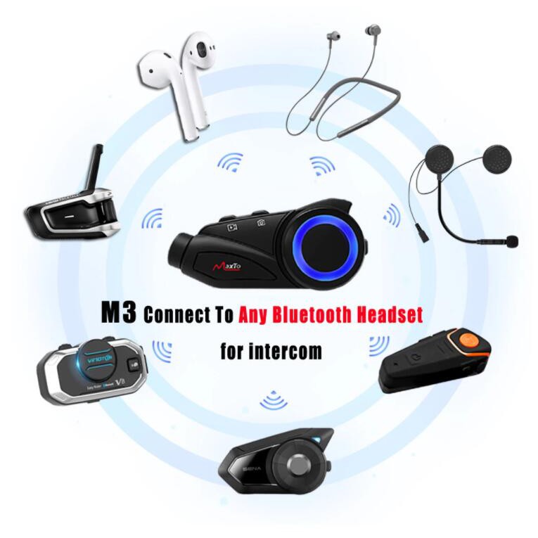 Maxto m3 Motorcycle Camera 1000m Waterproof Camera Intercom เลนส์มุม ...