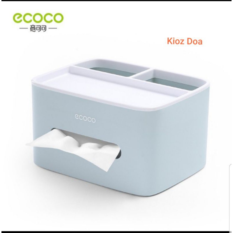 Ecoco ที่วางกระดาษทิชชู่มัลติฟังก์ชั่น กล่องทิชชู่ - สีฟ้าอ่อน - donnirekananta.th - ThaiPick