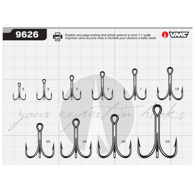 เบ็ดสามทาง VMC 9626 ความแข็ง 3X สำหรับงานทะเล - ndpzpbibo5 - ThaiPick