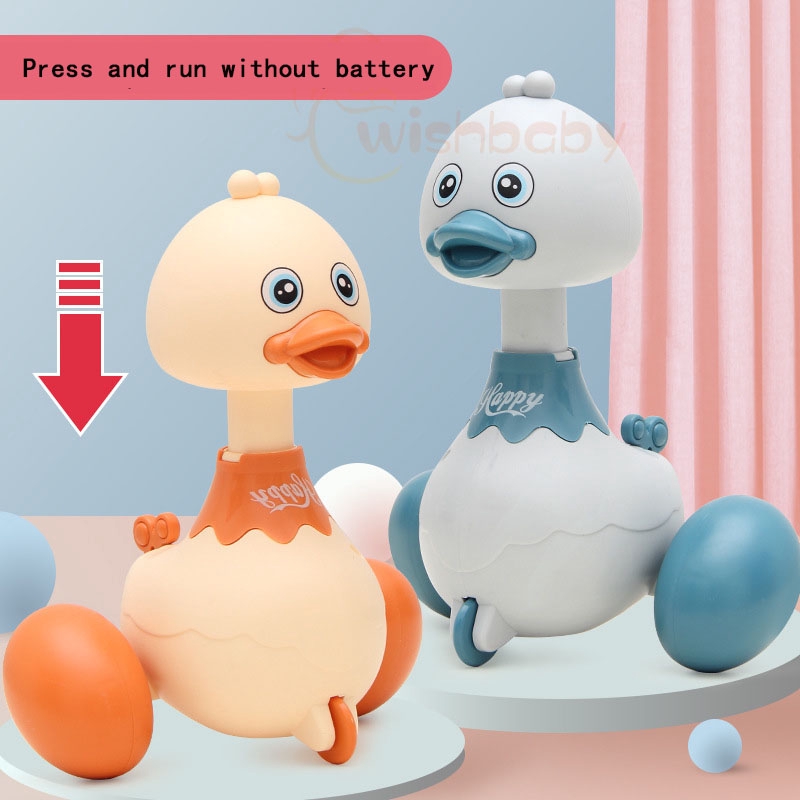 Baby pressed little yellow duck toy baby car children can move toys ...