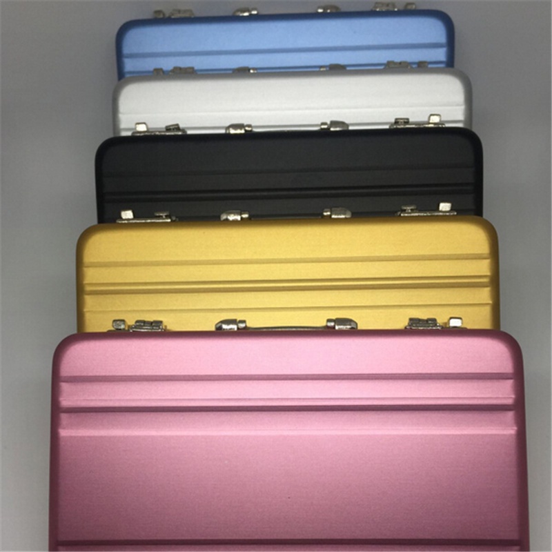 แพคเกจบัตรNew Metal Highgrade Aluminum Multicard Holder Solid Color ...