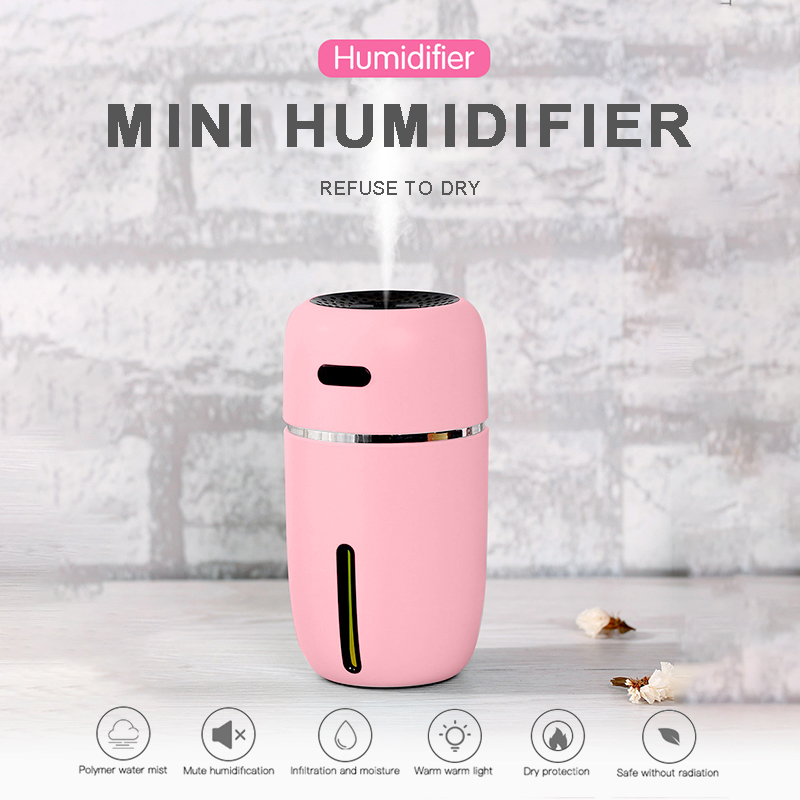 200ml Portable USB Mini Humidifier Colorful Night Light Home Mist ...