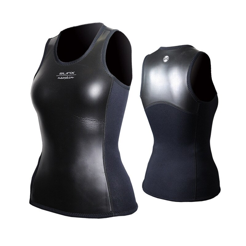 Women's 2mm Neoprene Wetsuit Vest Zipper Body Shaper Top Smooth Thermal ...