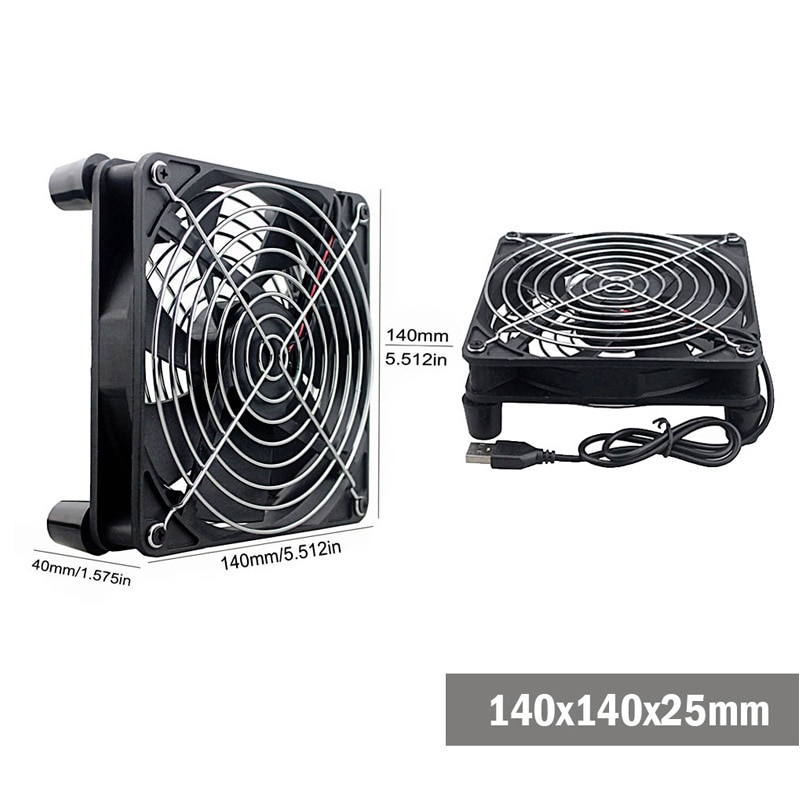 Gdstime 5V USB Router Fan TV Box Cooler 80mm 92mm 120mm 140mm PC DIY ...