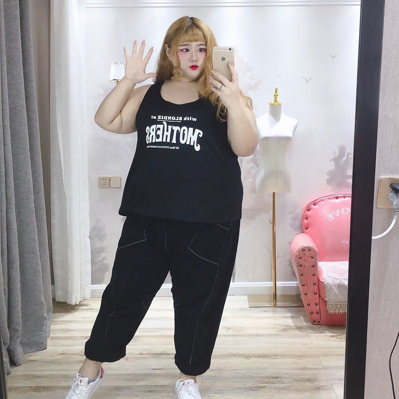 Summer new plus fat plus size women s sling 200 fat mm 300 kg Loose and ...
