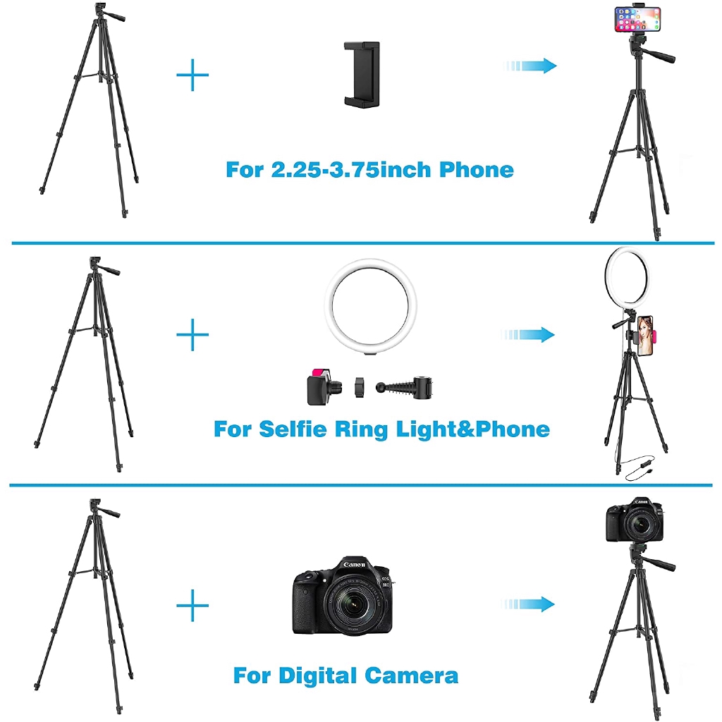 12inch (32cm) Selfie Ring Light with Tripod Stand LED Phone Tripod and ...