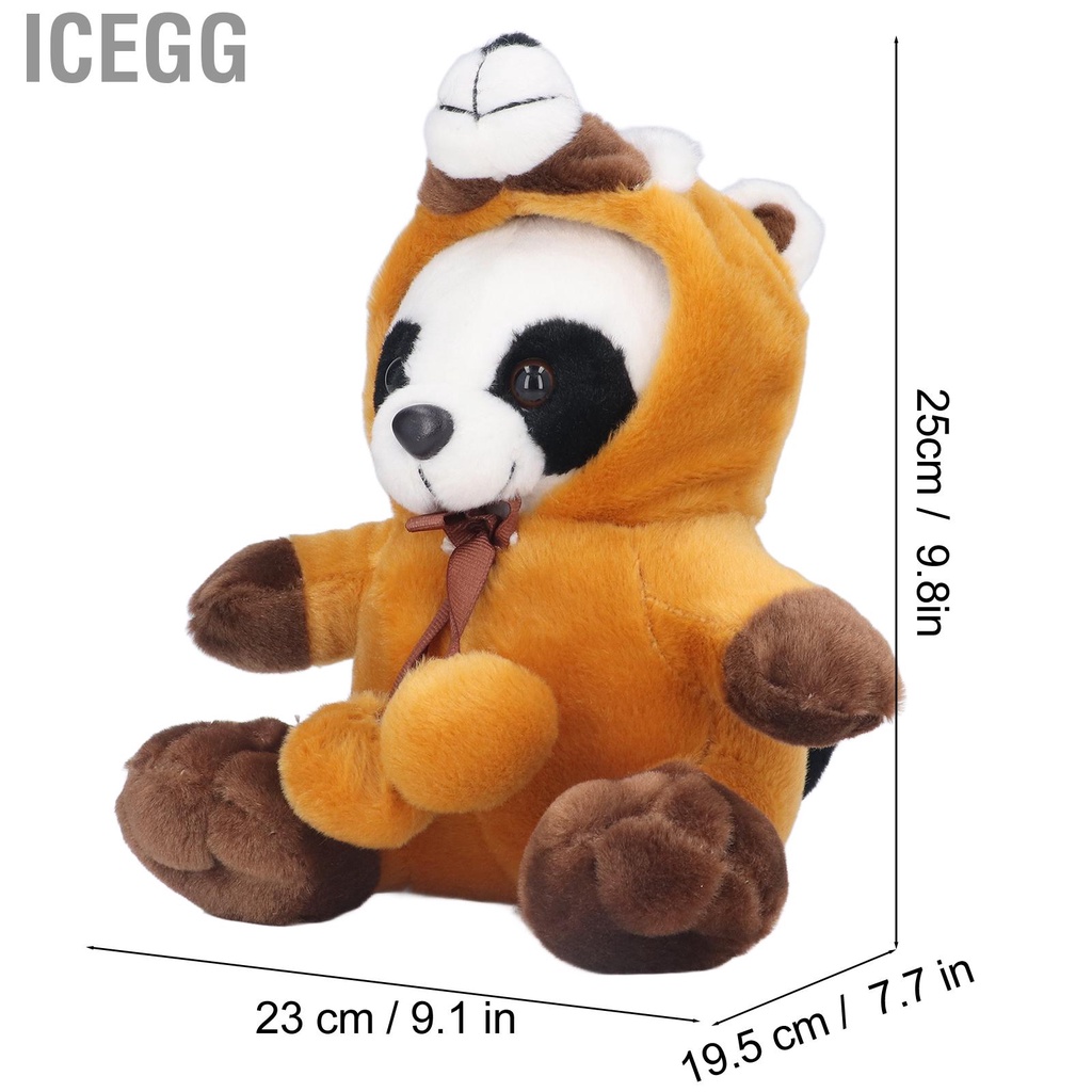 Icegg Panda Plush Toy Interesting Educational PP Cotton Filling Cute ...