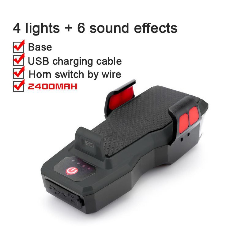 YUANFA 4 in 1 Multi-function Bike Light 2 T6 LED USB Rechargeable Bike Headlight ZYUD ...