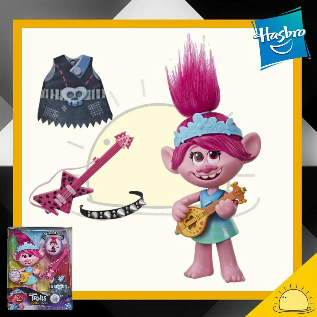 DreamWorks Trolls World Tour Pop-to-Rock Poppy Singing Doll with 2 ...
