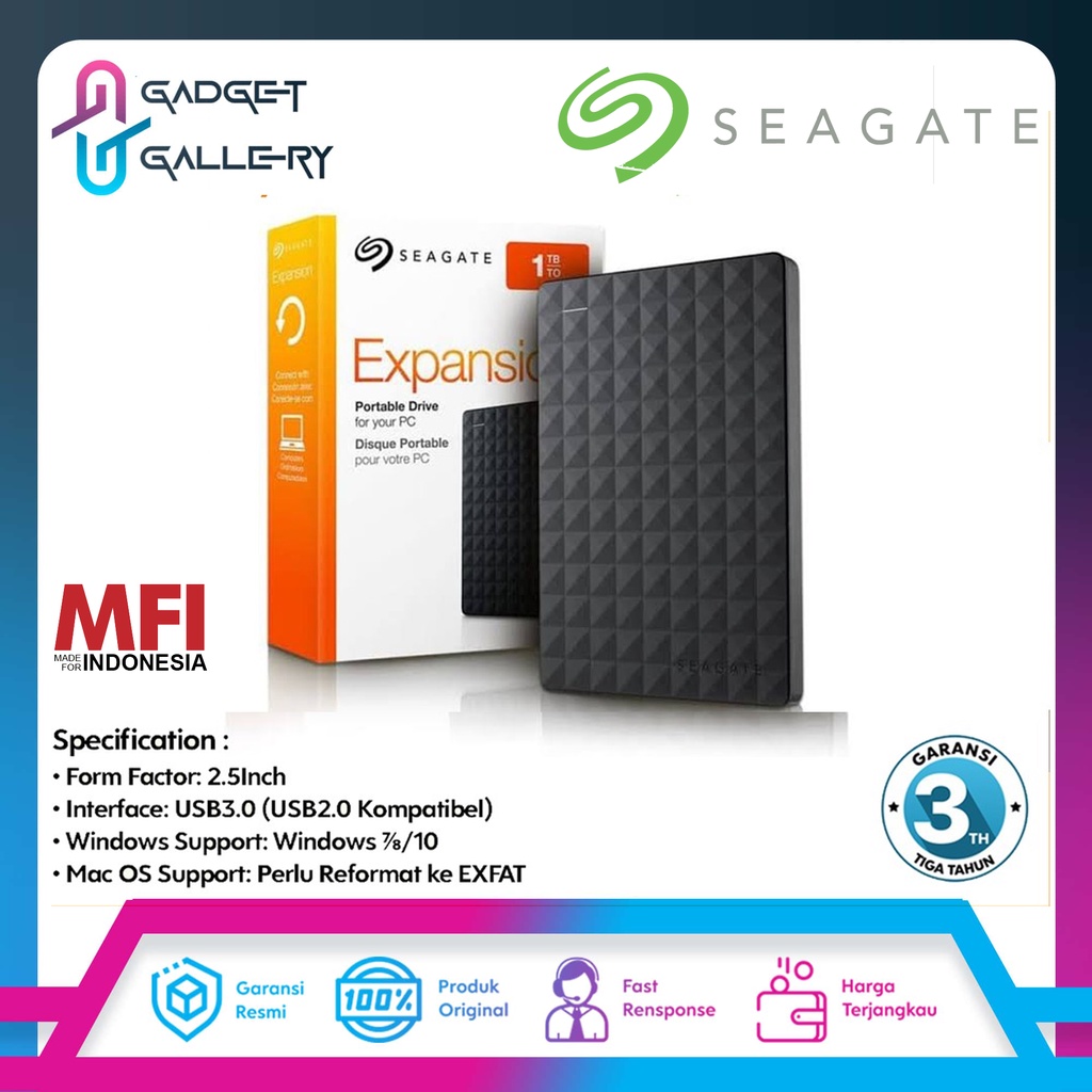 Hardisk External Seagate Expansion 1TB 2.5 | Shopee Thailand
