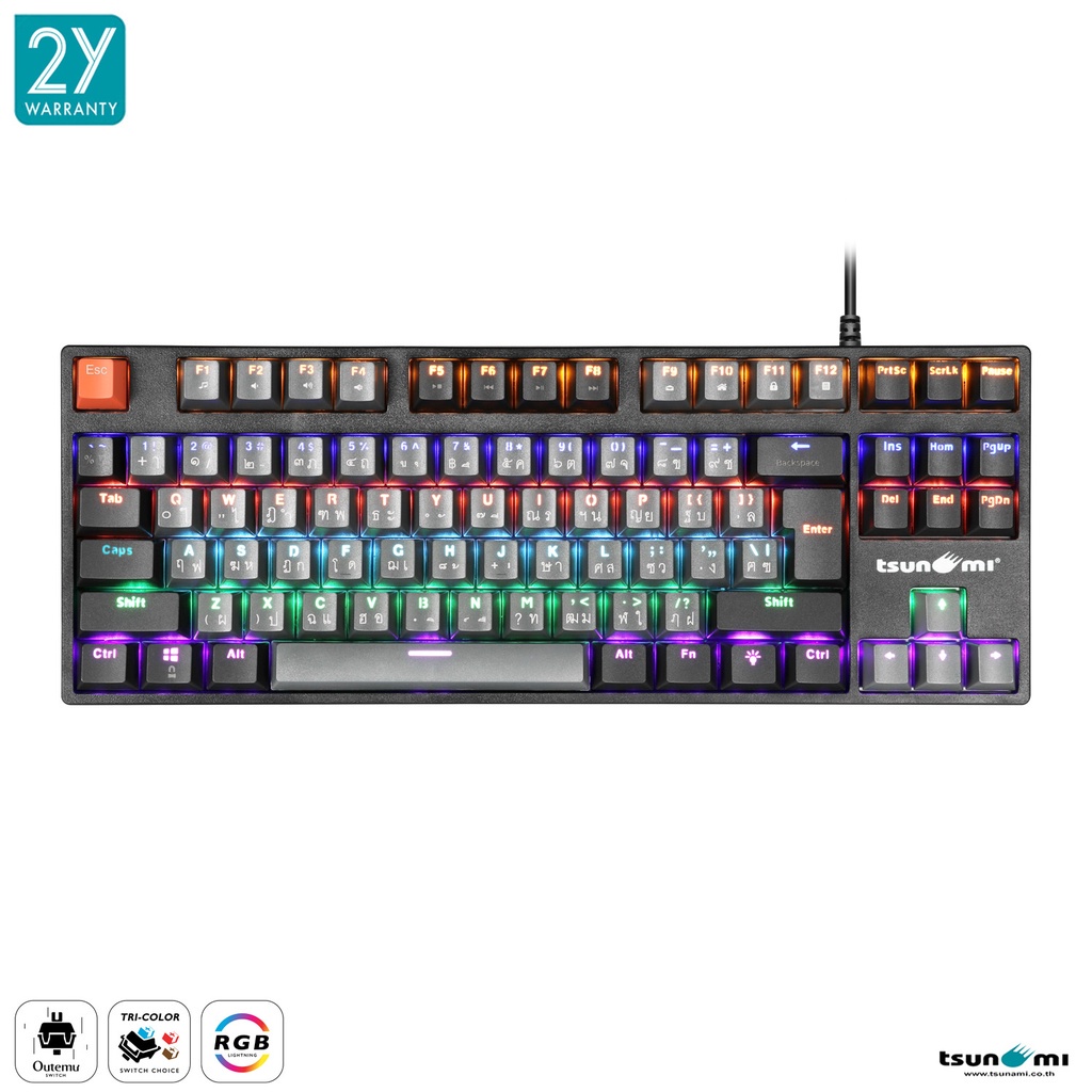 คีย์บอร์ด Tsunami Outemu MK-04 TKL Mechanical Gaming Keyboard ...