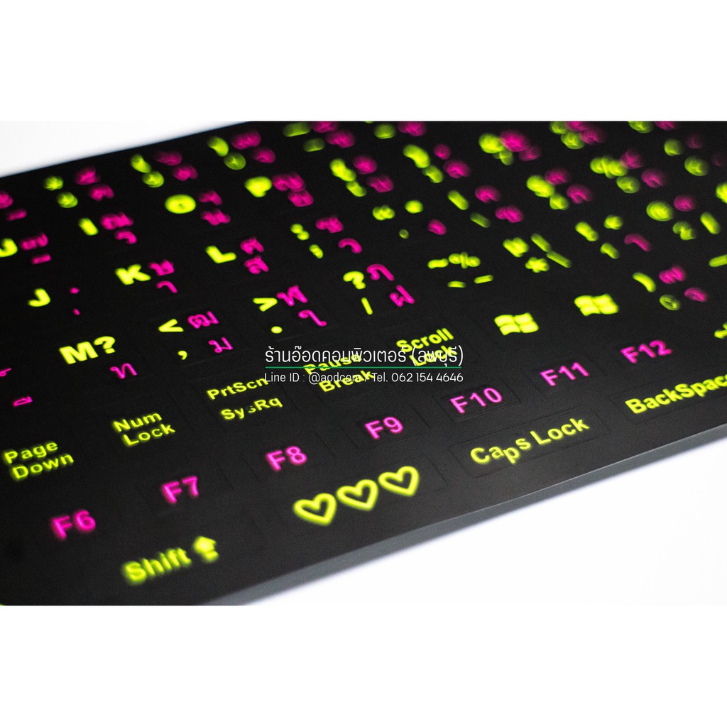 **Update รุ่นใหม่*** Sticker Keyboard Thai / English สะท้อนแสง ...