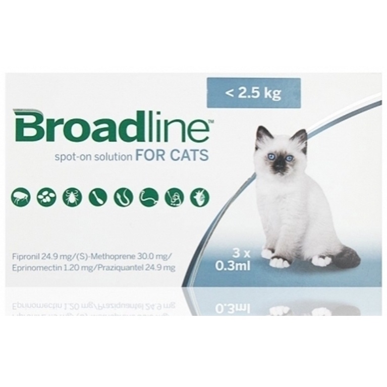 Broadline For Cat บรอดไลน์ ยาหยดป้องกัน เห็บ หมัด ไร พยาธิ ต่างๆ รวม 20 ...
