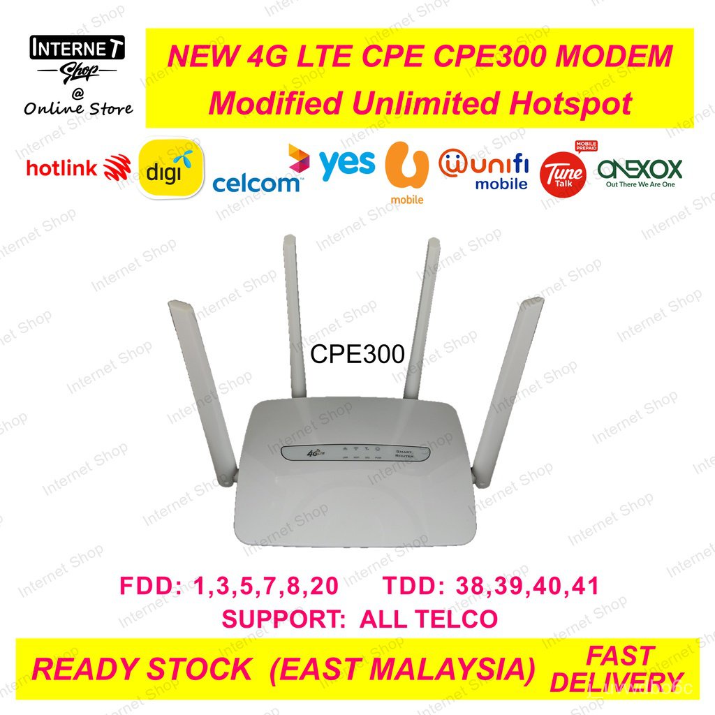 iQGj NEW LTE 4G MODEM LC116 LC117 CPE 300 S800 MODIFIED UNLIMITED ...