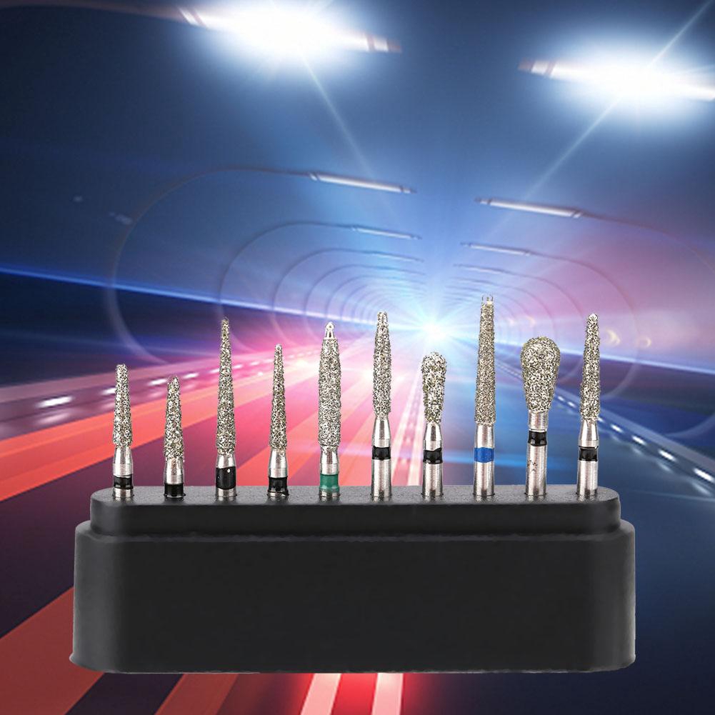 Bits FG Burs Emery Speed 10pcs/set 6mm Dental High Diamond 1 Handpiece ...