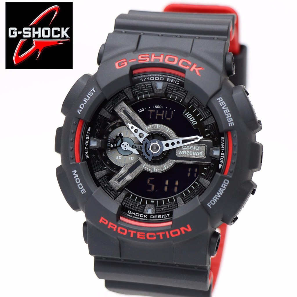 WatchHOTต้นฉบับGSHOCK GA110 MENS WATCH BLACK RED (OEM) Japanนาฬิกา ...