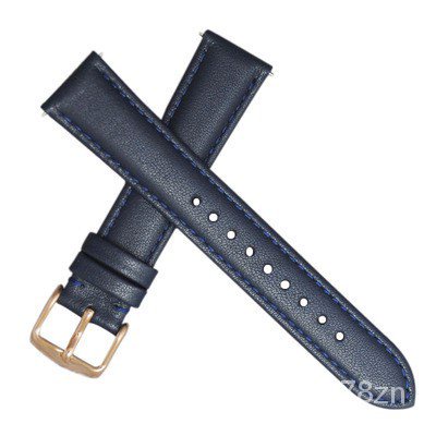 FOSSIL Watch Strap Dark Blue Leather Strap 18mm Female Model Brown Sand ...