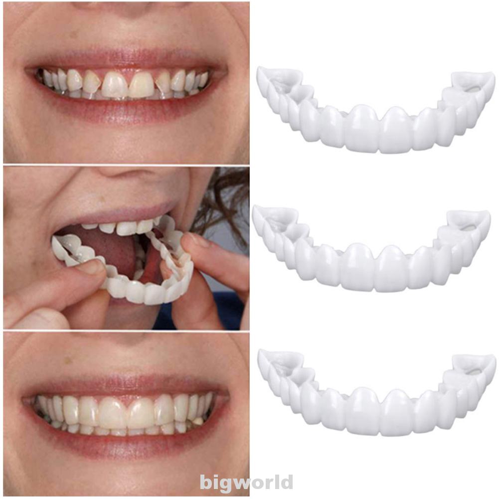 Denture Whitening Tooth Stickers Silicone Comfort Fit Teeth Top ...