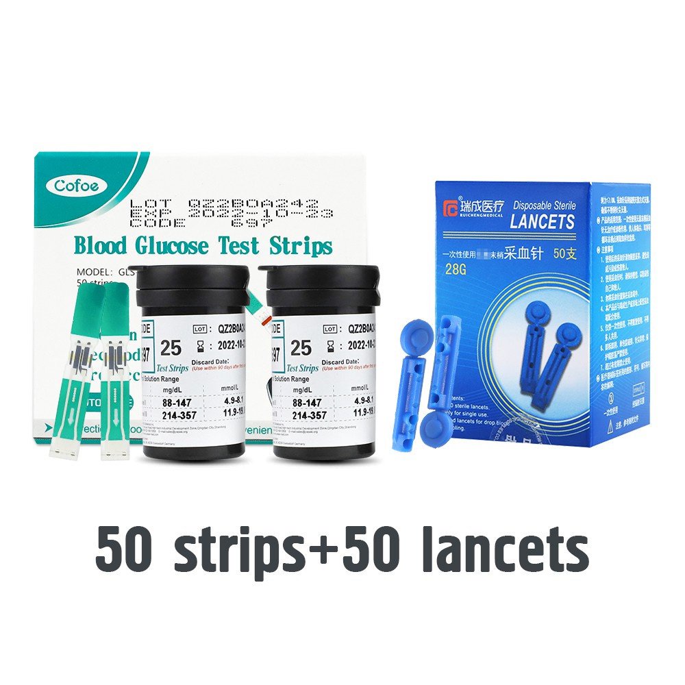 【Free Gift】Cofoe GLM-77 Blood Sugar Monitor with 25pcs Test Strips ...