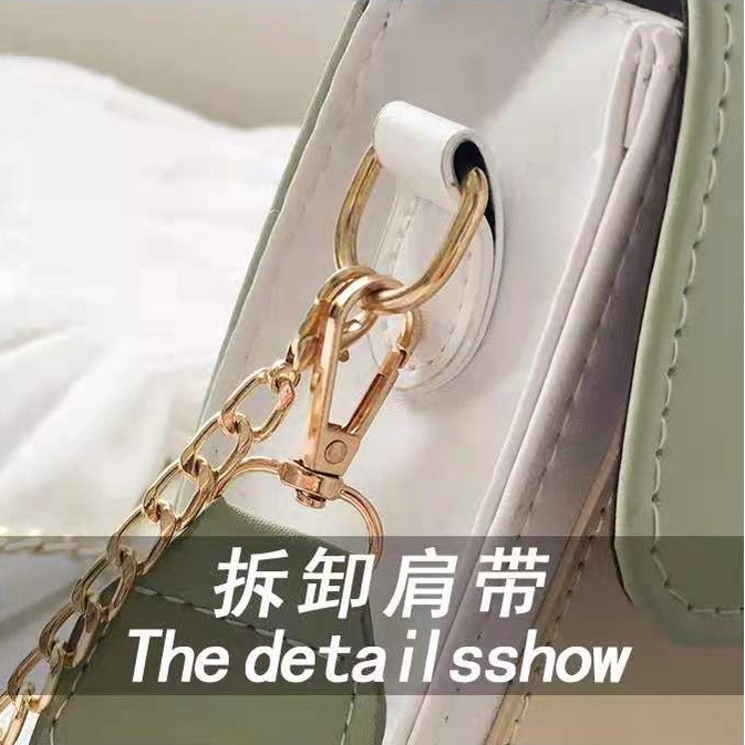 PU Chain กระเป๋าสแควร์ขนาดเล็กหญิง2021ใหม่เกาหลีรุ่นความคมชัดสีกระเป๋า ...