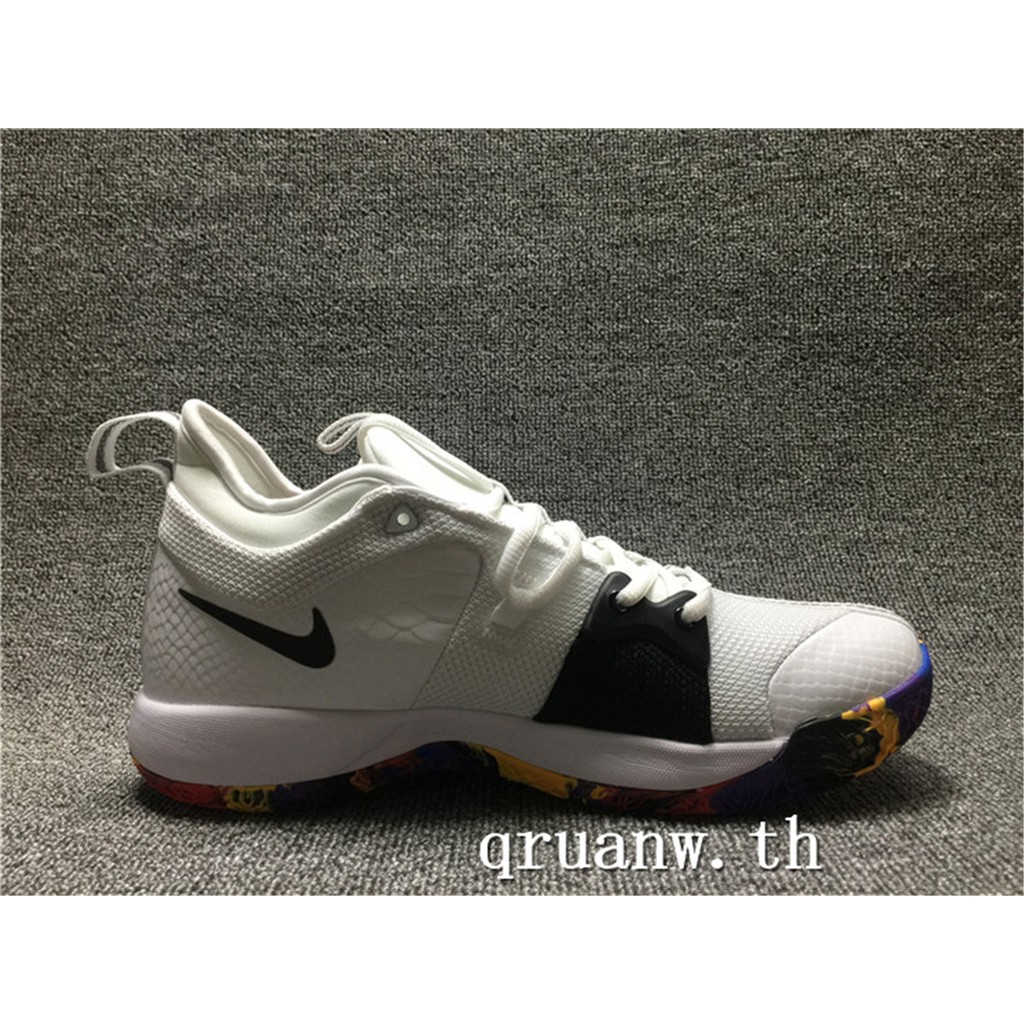 Nike PG 2 NCAA สีฟ้าผ่า รองเท้าบาสเก็ตบอล AJ5164 100 รองเท้าผู้ชาย ...