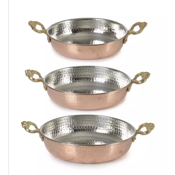 *พร้อมส่ง*Traditional Turkish Copper Pan กะทะทองแดงจากตุรกี | Shopee ...