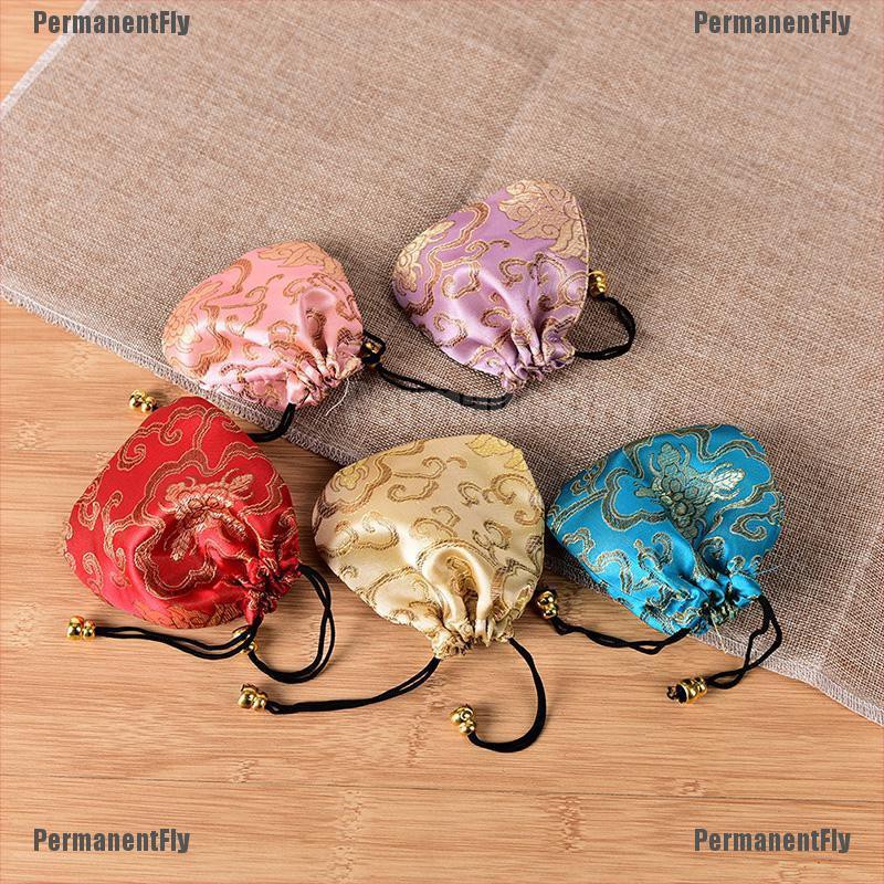 PermanentFly 10PCS Chinese Handmade Mix Colors Silk Bag Coin Purse Gift ...