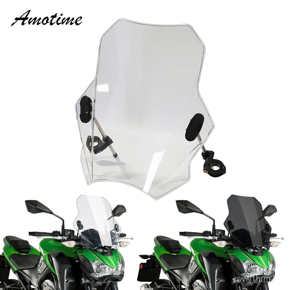 For YAMAHA FZ1 FZ6 FZ8 XJ6 Universal Motorcycle Windscreen Windshield ...
