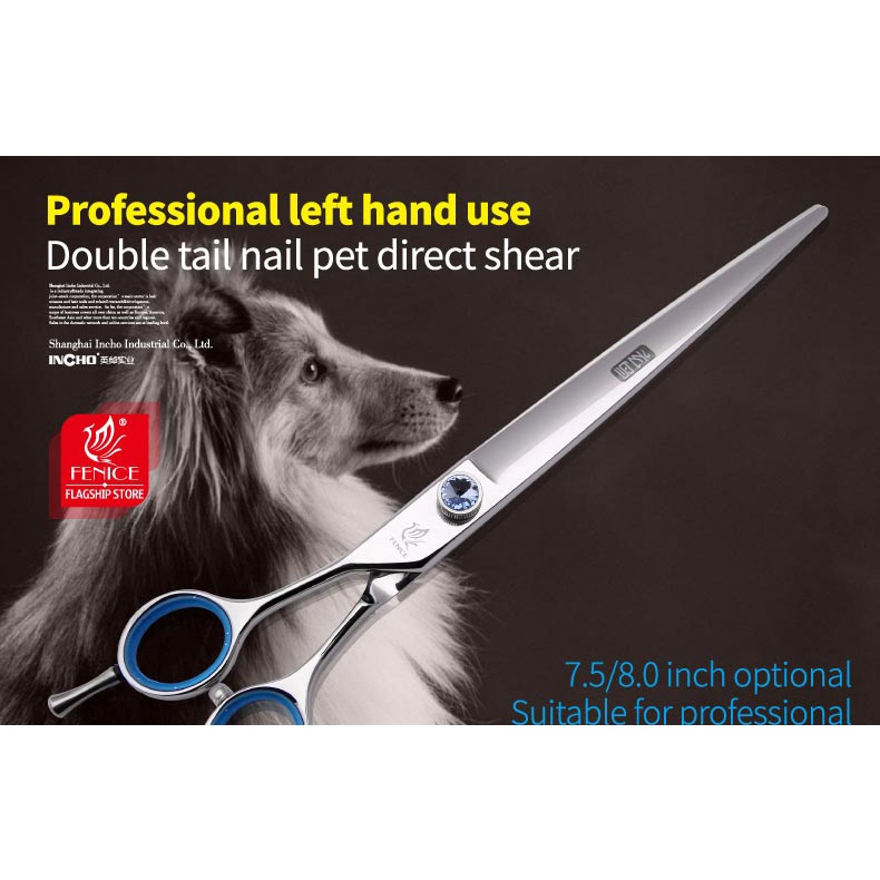 Fenice 7.58.0 inch Pet Grooming Scissors Left Handed Dog Hair Cutting ...