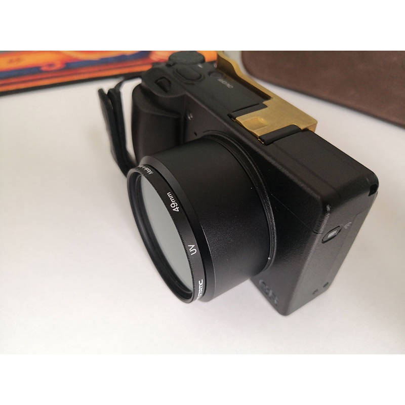 49mm Uv Filter Metal Lens Hood Cap Adapter Ring Tube For Ricoh Gr Iii ...
