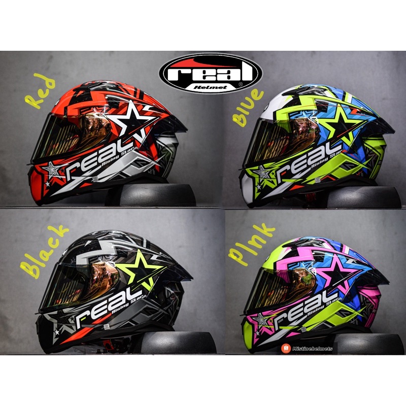 หมวกกันน็อค REAL HELMETS รุ่น RAPTOR ลาย RISING STAR - mistinehelmets ...