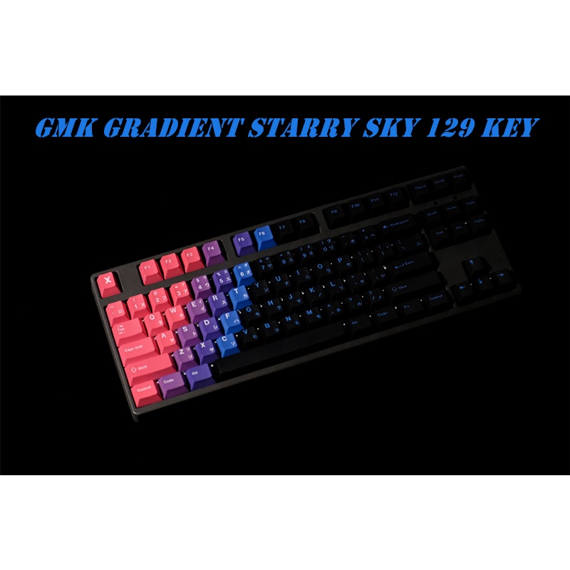 GMK Gradient Starry Sky Keycaps 129 คีย์ PBT Keycaps Cherry Profile DYE ...