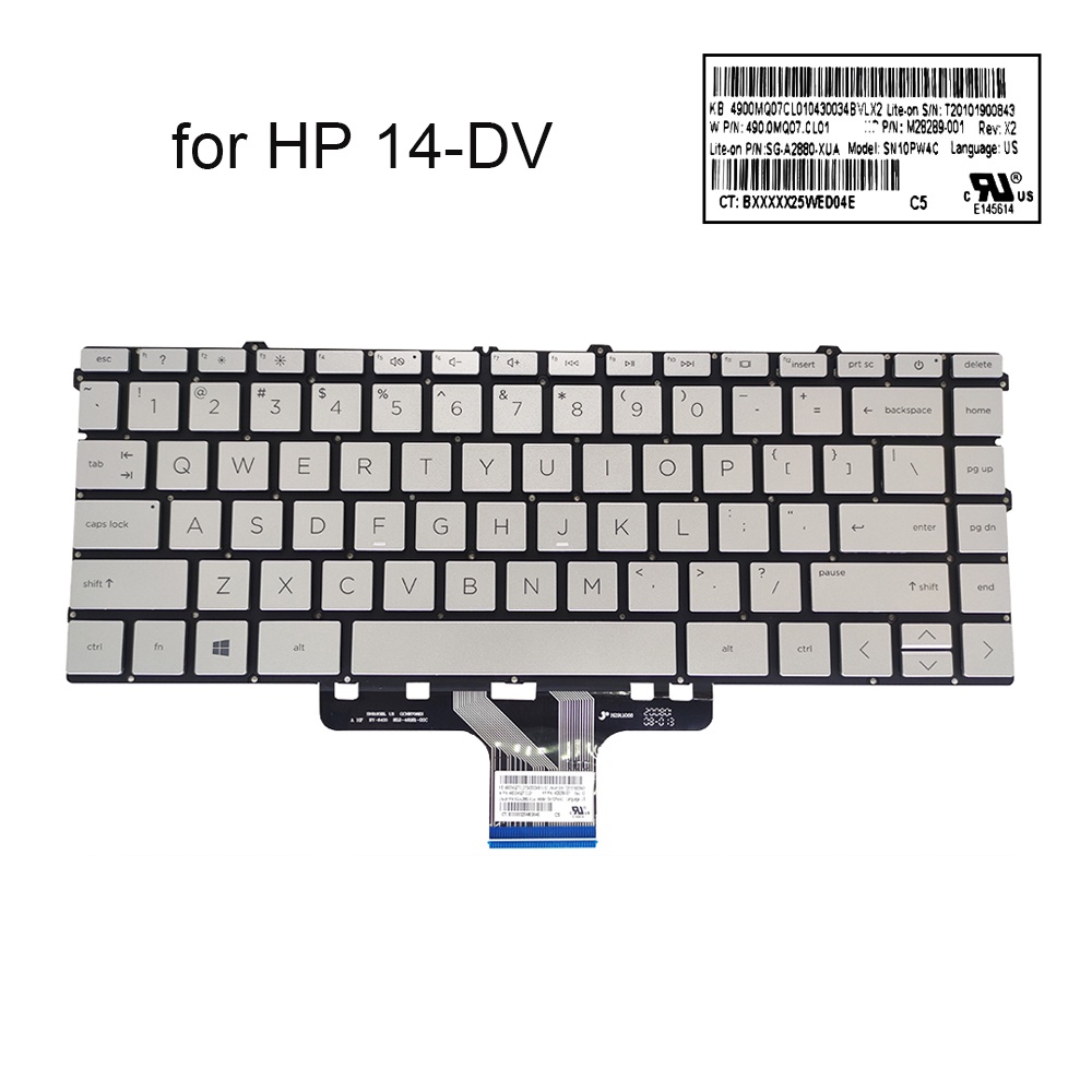 แป้นพิมพ์คอมพิวเตอร์ Us English Laptop Backlit Keyboard For Hp Pavilion ...