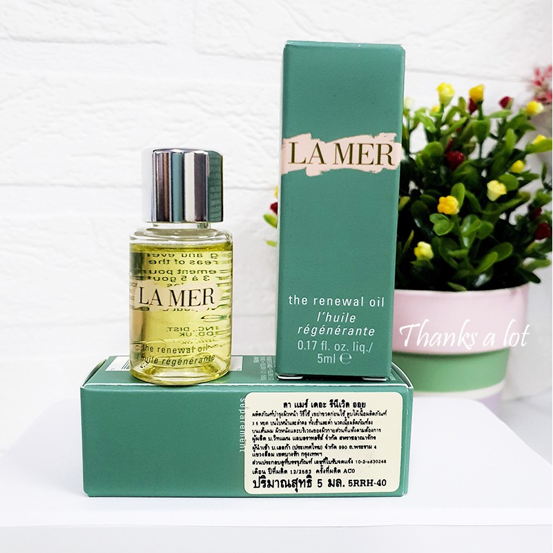 ออยล์บำรุงผิว มากคุณสมบัติ La Mer The Renewal Oil ขนาดทดลอง 5 ml. ของแท้ 100 - thanks.a.lot ...
