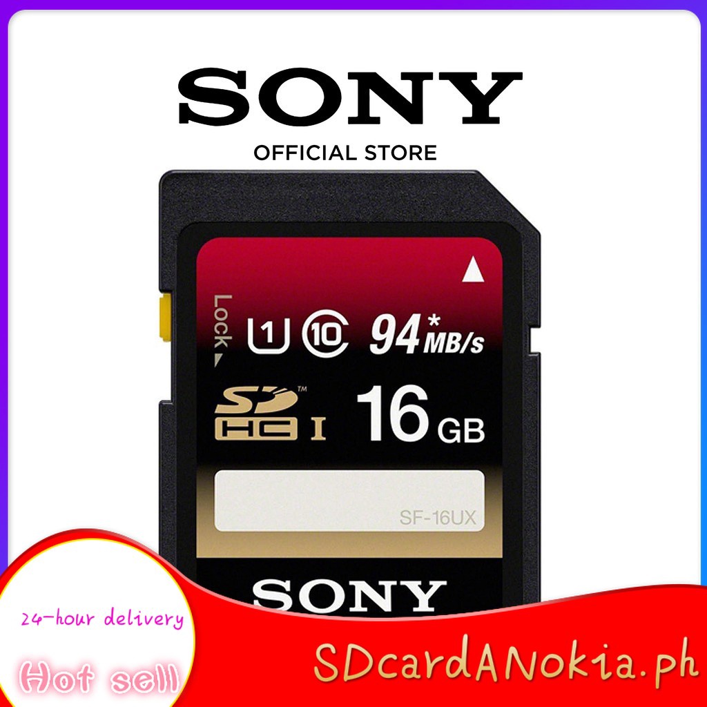 Sony Class 10 Memory SD Card UX Series SDHC UHS-1 (16GB) SF-16UX ...