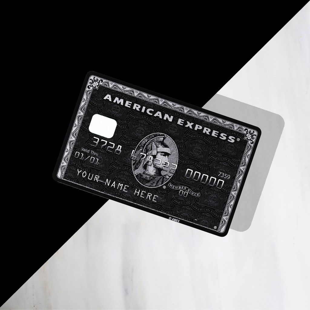 [สติกเกอร์การ์ด] สติกเกอร์ AMEX BLACK PLATINUM GOLD Cover Skin ATM ...