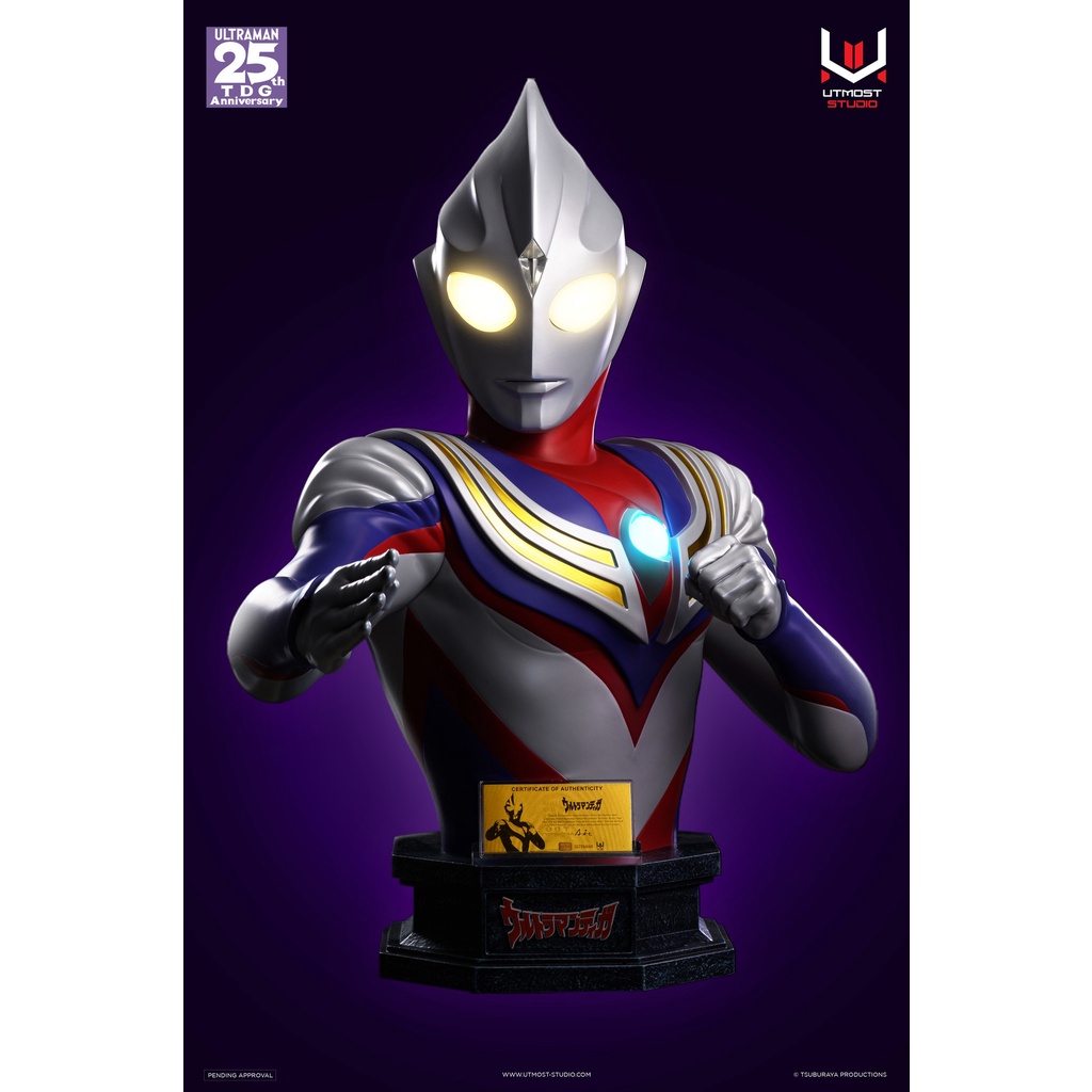 UTMOST STUDIO ULTRAMAN TIGA MULTI 11 SUIT SIZE HALF BUST STATUE ...