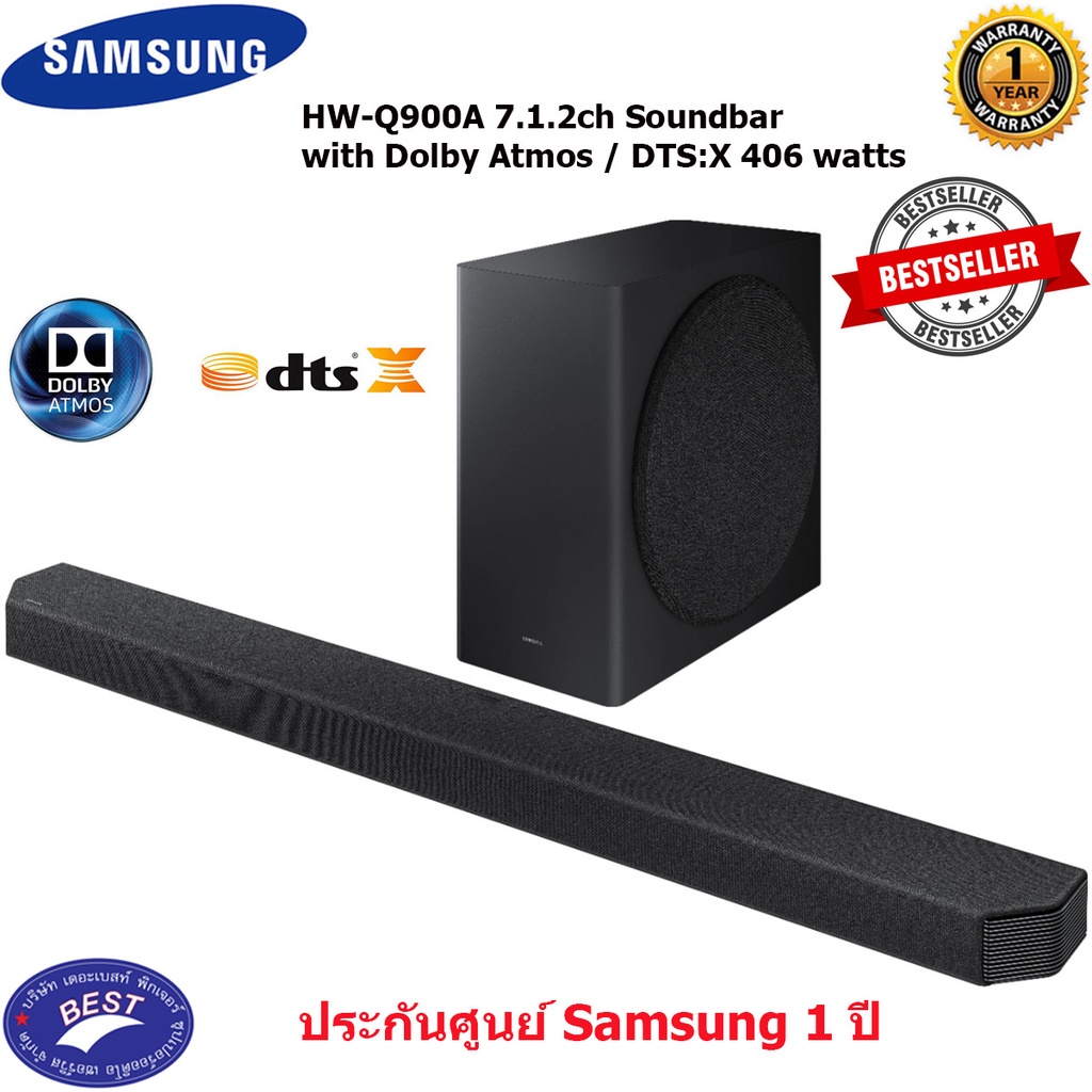 Samsung HW-Q900A 7.1.2ch Soundbar with Dolby Atmos DTSX ...