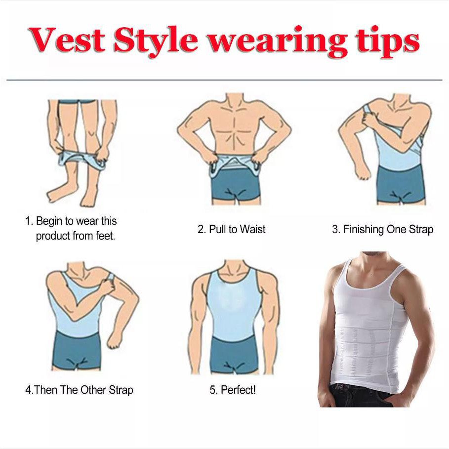 Ready Stock Men Singet Slimming Singlet Body Shape Wear Men Slimming ...