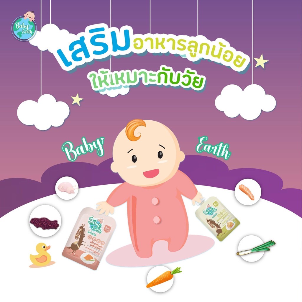 BabyEarth โจ๊กเด็กเบบี้เอิร์ธ สำหรับเด็กอายุ 6 เดือน-3 ปี อร่อยดีมี ...