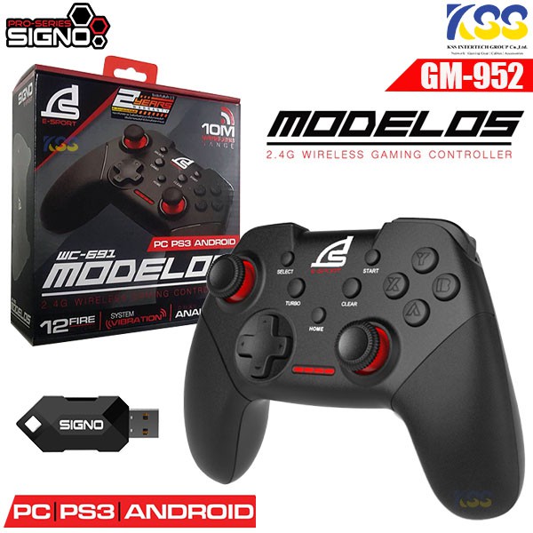SIGNO WC-691 MODELOS Wireless Gaming Joy Controller Support PC / PS3 ...