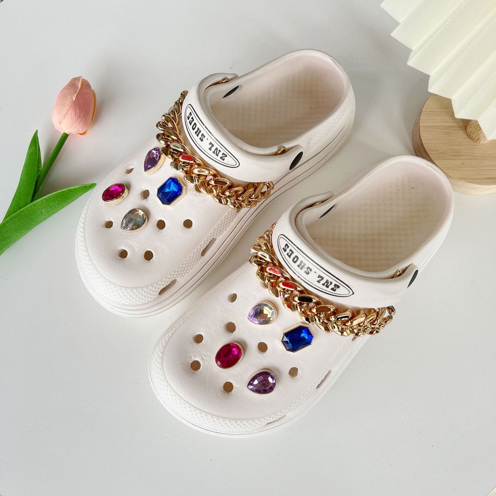 Jibbitz Crocs ชุดอุปกรณ์เสริม หัวเข็มขัด ลายการ์ตูนโดราเอมอน ฉลาม ถอด ...