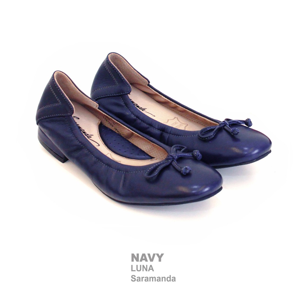 Saramanda รุ่น 162003XL Luna รองเท้าแฟลตผู้หญิง ส้นครึ่งนิ้ว หนังลูกแกะ ...